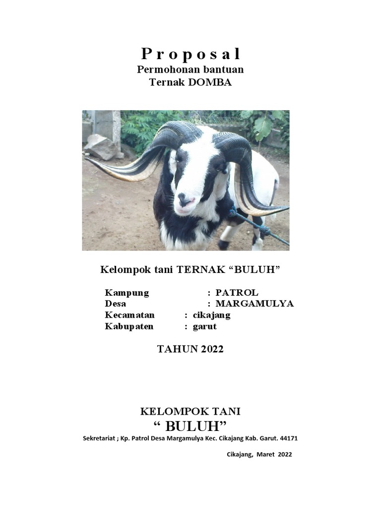 Proposal Domba Buluh 1 | PDF