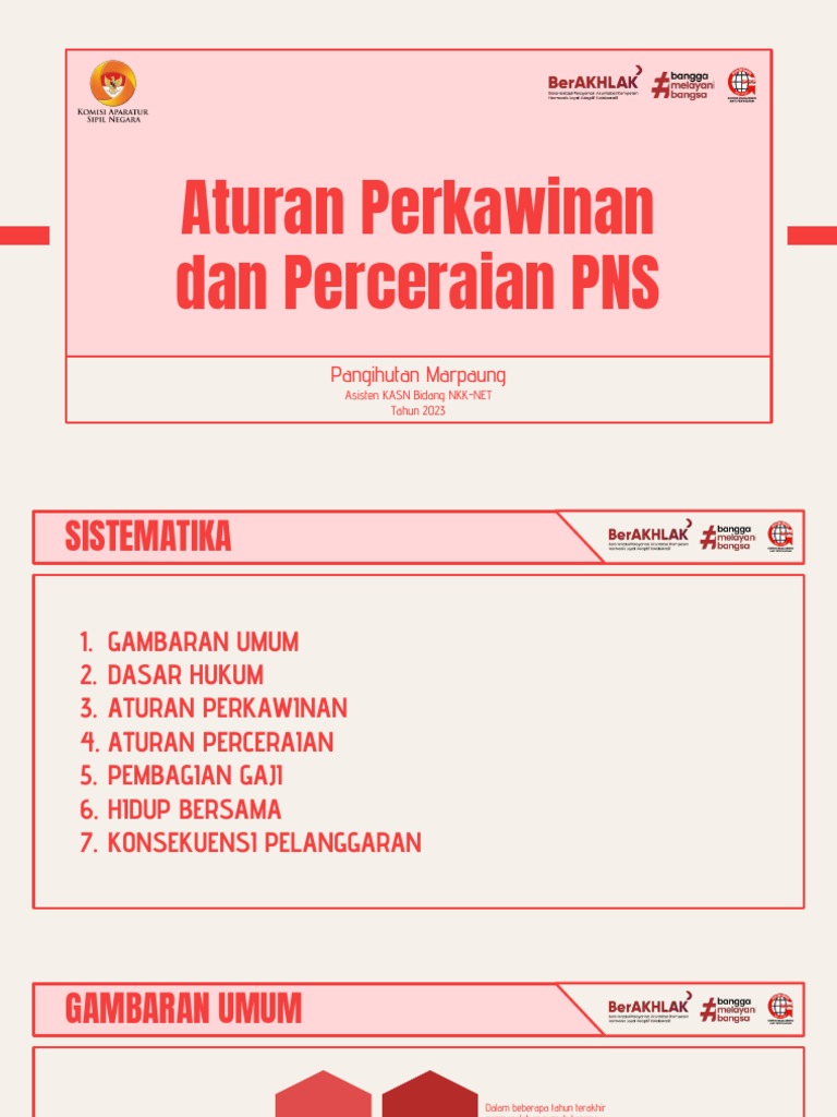 Materi Webinar - Izin Perkawinan Dan Perceraian PNS | PDF | Hukum