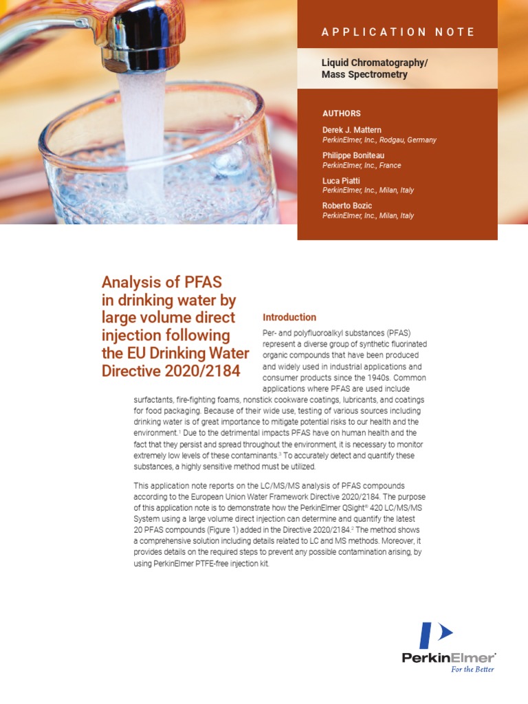 LCMSMS Analysis of PFAS in Drinking Water by Large Volume Direct ...