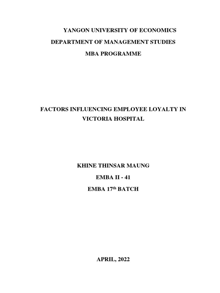 Khaing Thinzar Maung, EMBAII-41, 17th. Bt. | PDF | Motivational | Motivation