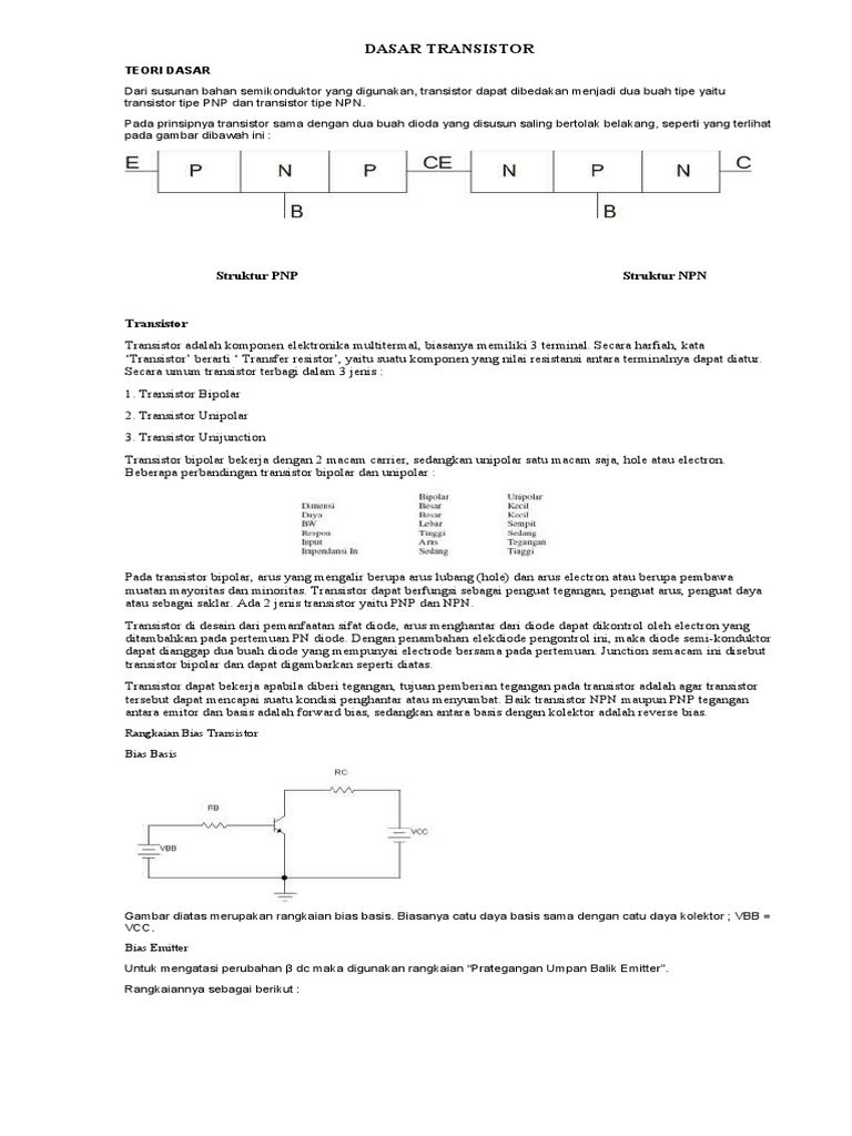 Dasar Transistor | PDF