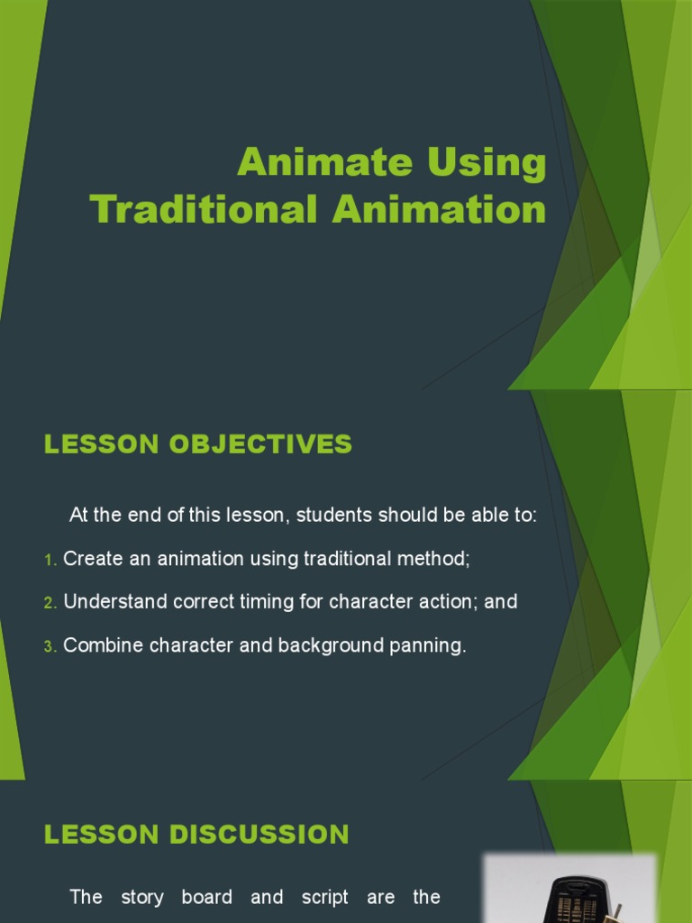 LESSON 1 - Animate Using Traditional Animation | PDF | Animation | Imaging