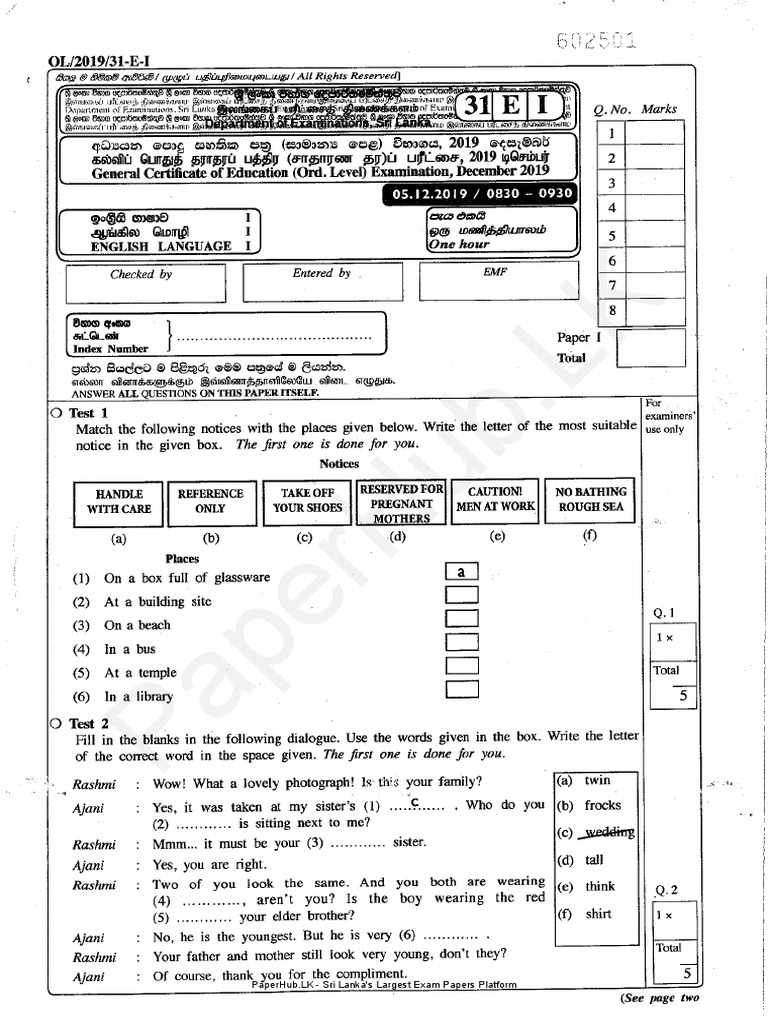 Ol English 2019 Pdf