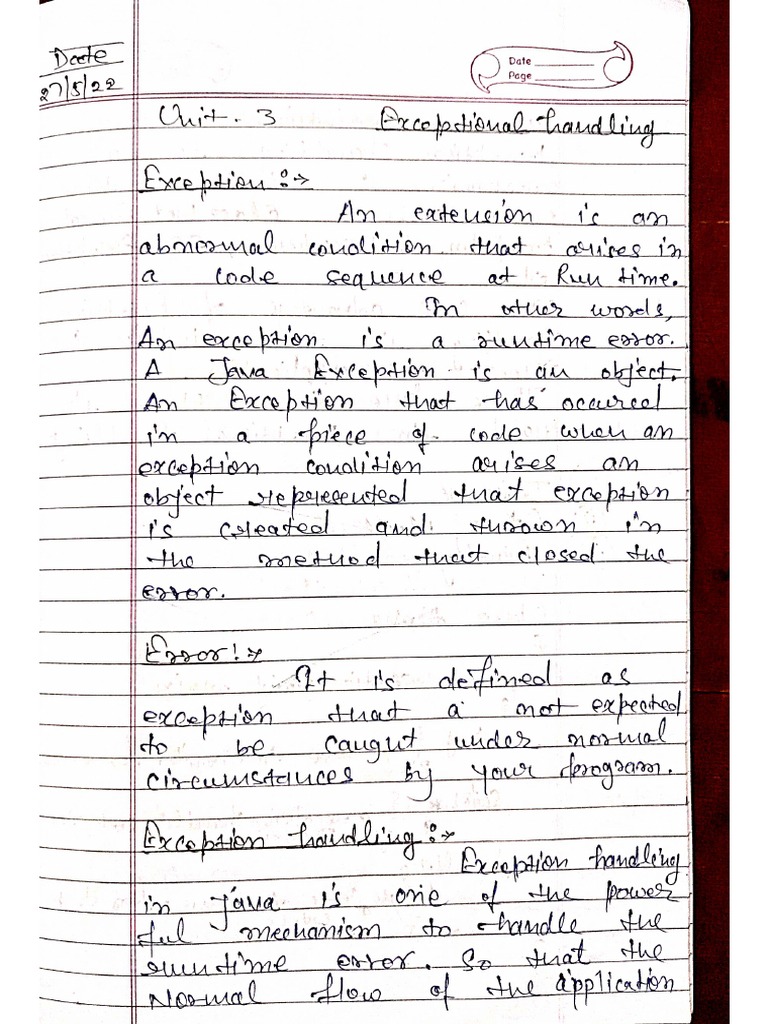 OOPS Unit 3 Notes | PDF OOPS Unit 3 Notes | PDF
