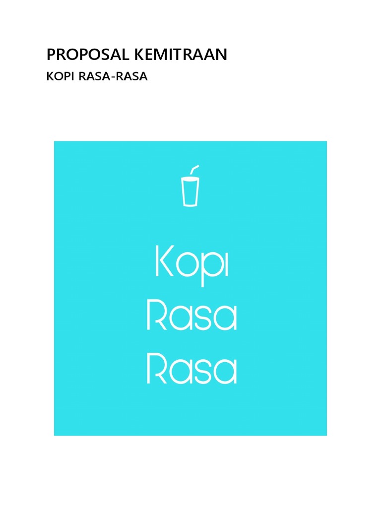 Proposal Kemitraan Kopi Rasa-Rasa | PDF