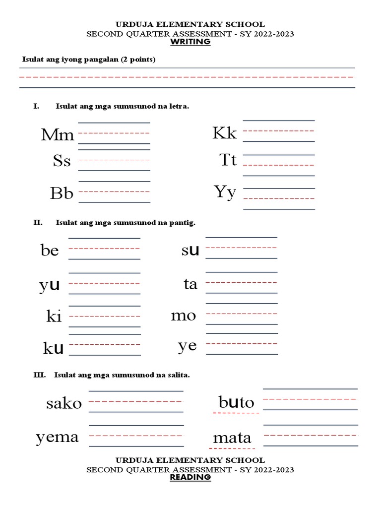2nd Quarter Assessment | PDF