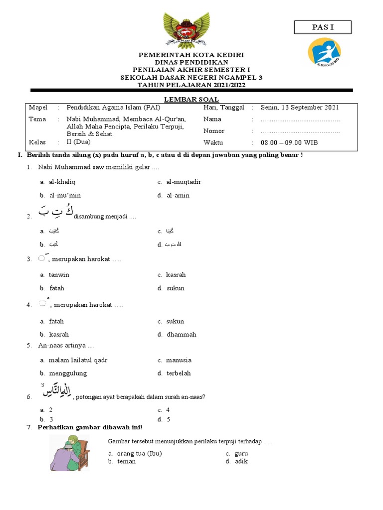 Soal PAS PAI Kelas 2 Ganjil | PDF