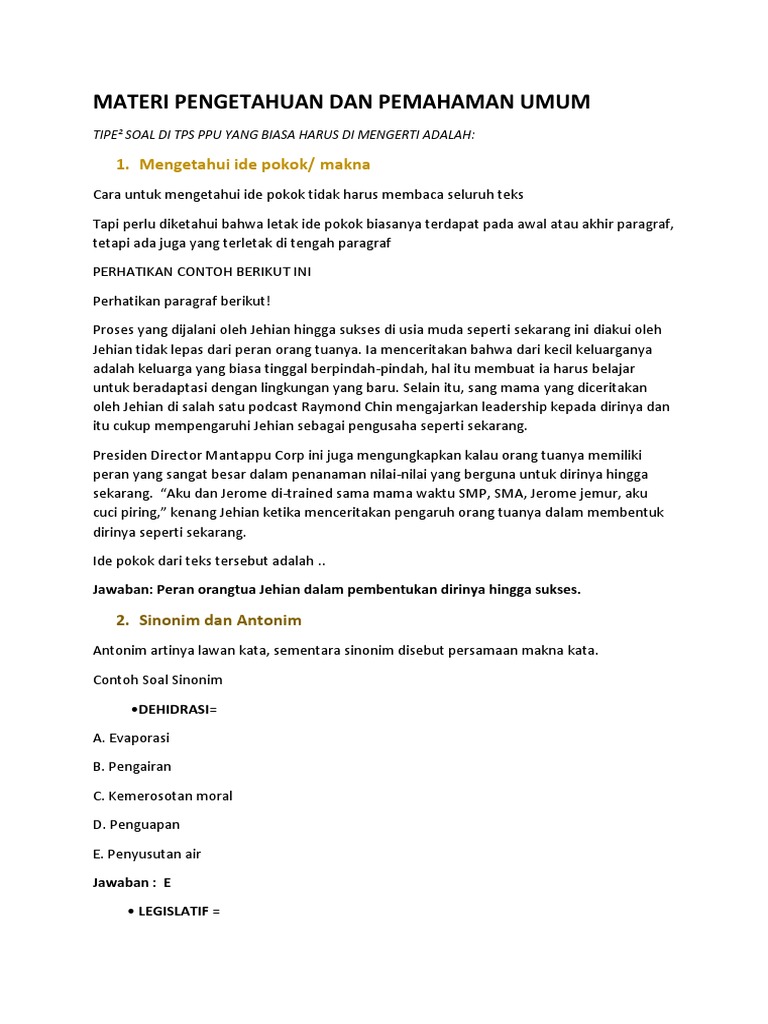 Materi Ppu Tps | PDF | Ilmu Sosial