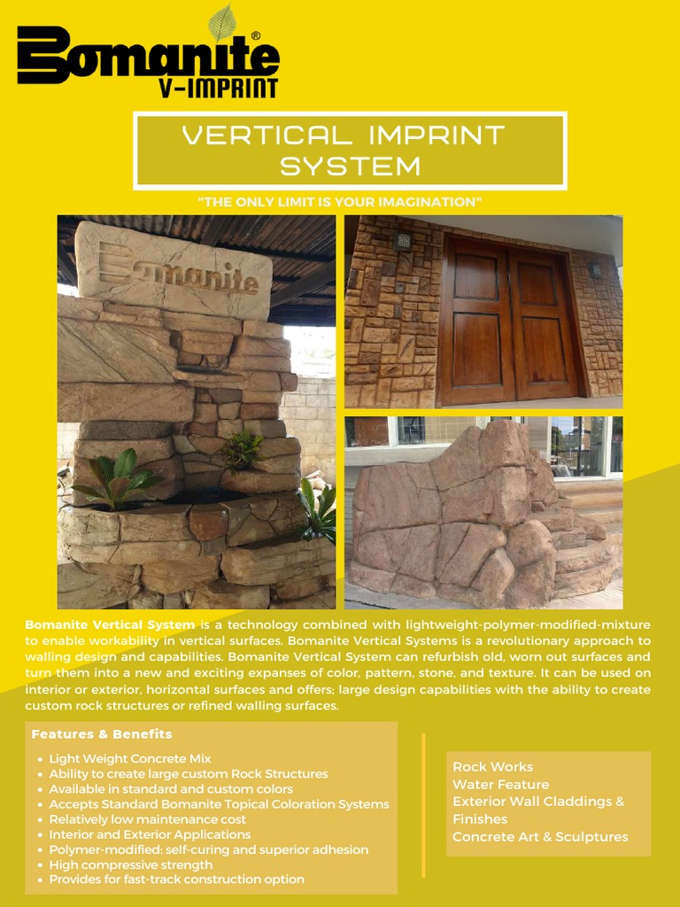 2022 Brochure - Bomanite Vertical Imprint | PDF | Concrete | Secondary ...