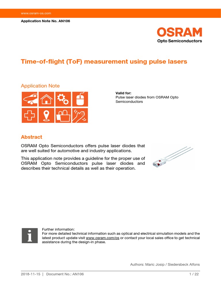 Time-Of-Flight (ToF) Measurement Using Pulse Lasers | PDF | Field ...