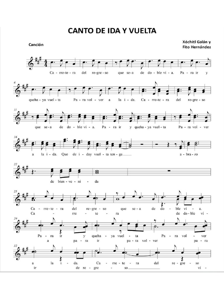 Canto de Ida y Vuelta | PDF