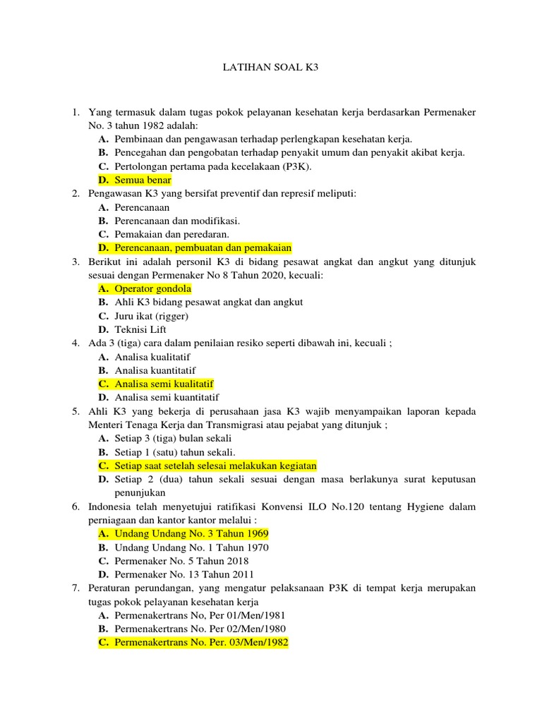 K 2 Pilihan Ganda | PDF