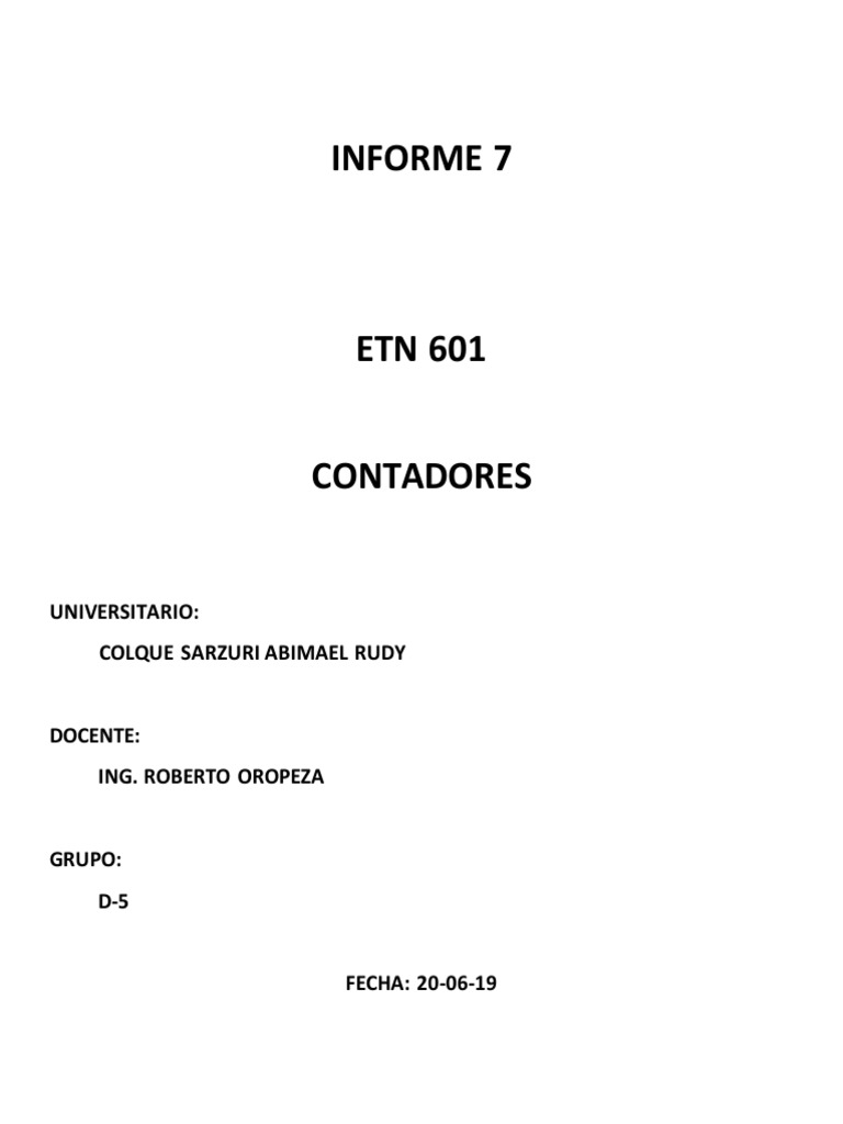 Informe 7 | PDF | Informática | Ciencias de la Computación