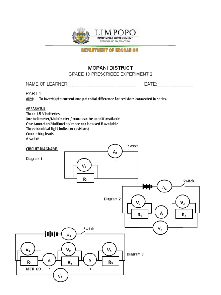 Grade 10 Experiment 02 Part 1 2020 | PDF | Voltage | Series And Parallel Circuits