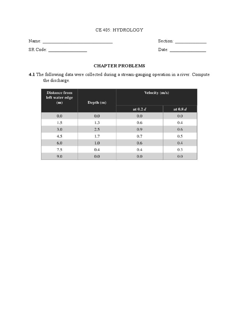 Hydro - Chapter 4 | Download Free PDF | Discharge (Hydrology) | River