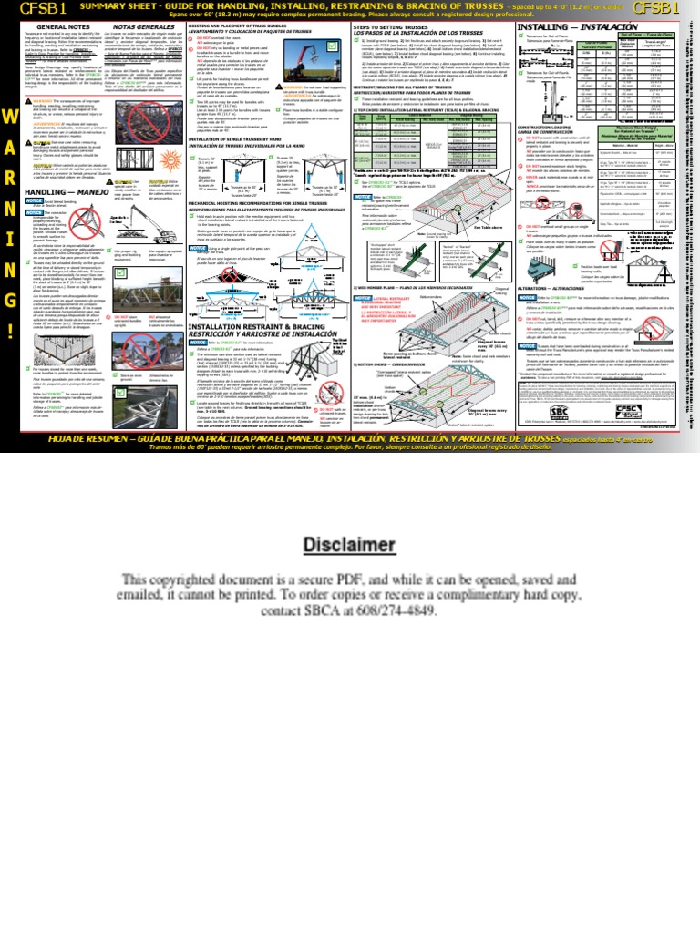 CFSB1 - Guide For Handling, Installing, Restraining & Bracing Trusses ...