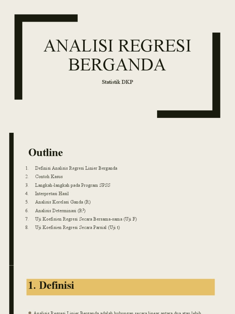 Analisis Regresi Linier Berganda | PDF