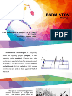 Basic Skills of Badminton | PDF | Sports | Ball Games
