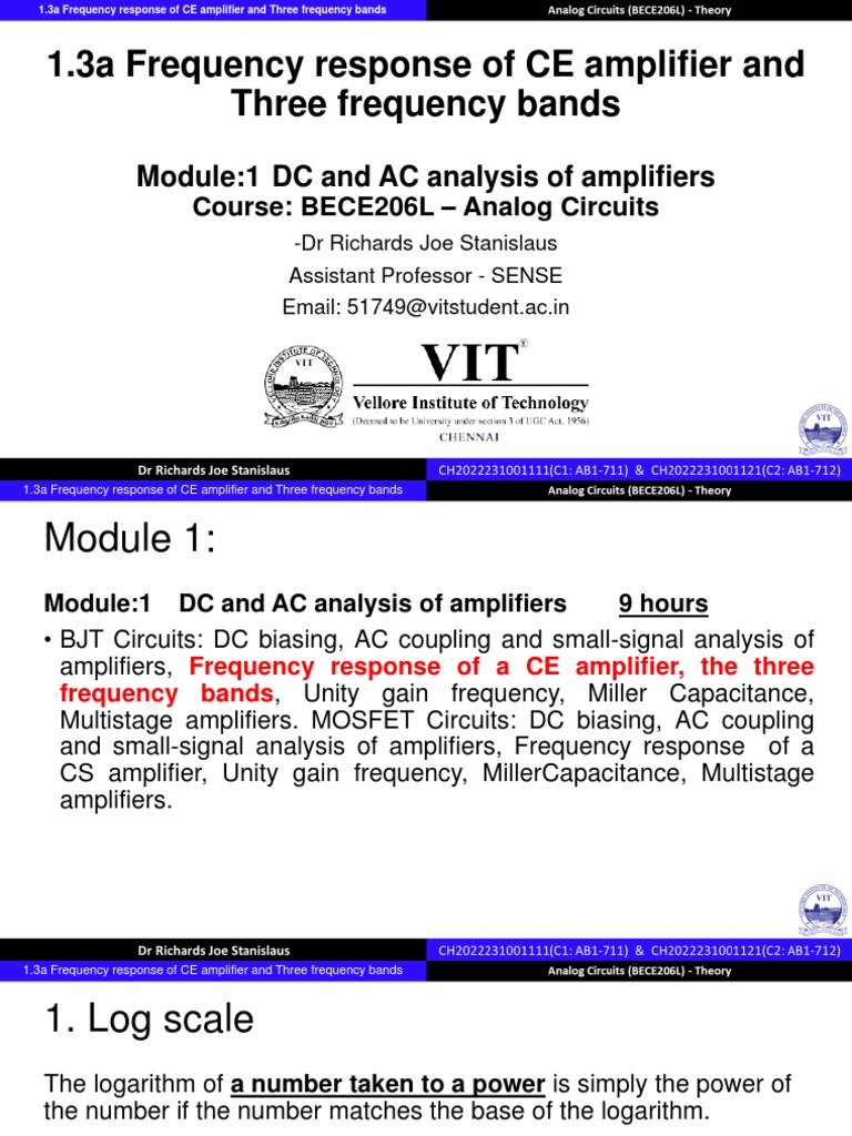 CE Amplifier Frequency Response Analysis | PDF | Amplifier | Electrical ...