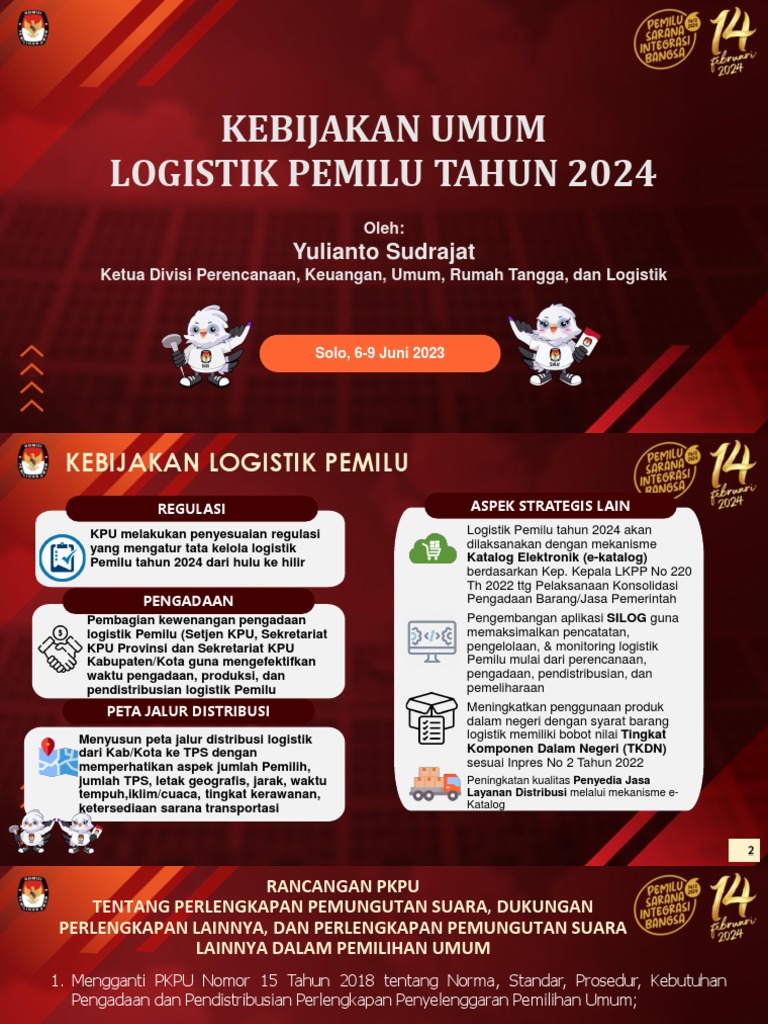 Kebijakan Umum Logistik Pemilu 2024 | PDF | Politik