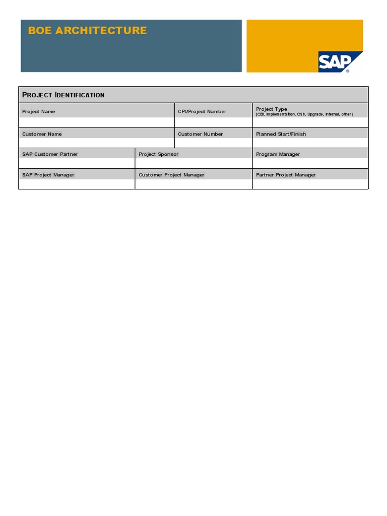 SAP BO Architecture Guide | PDF | Databases | Server (Computing)