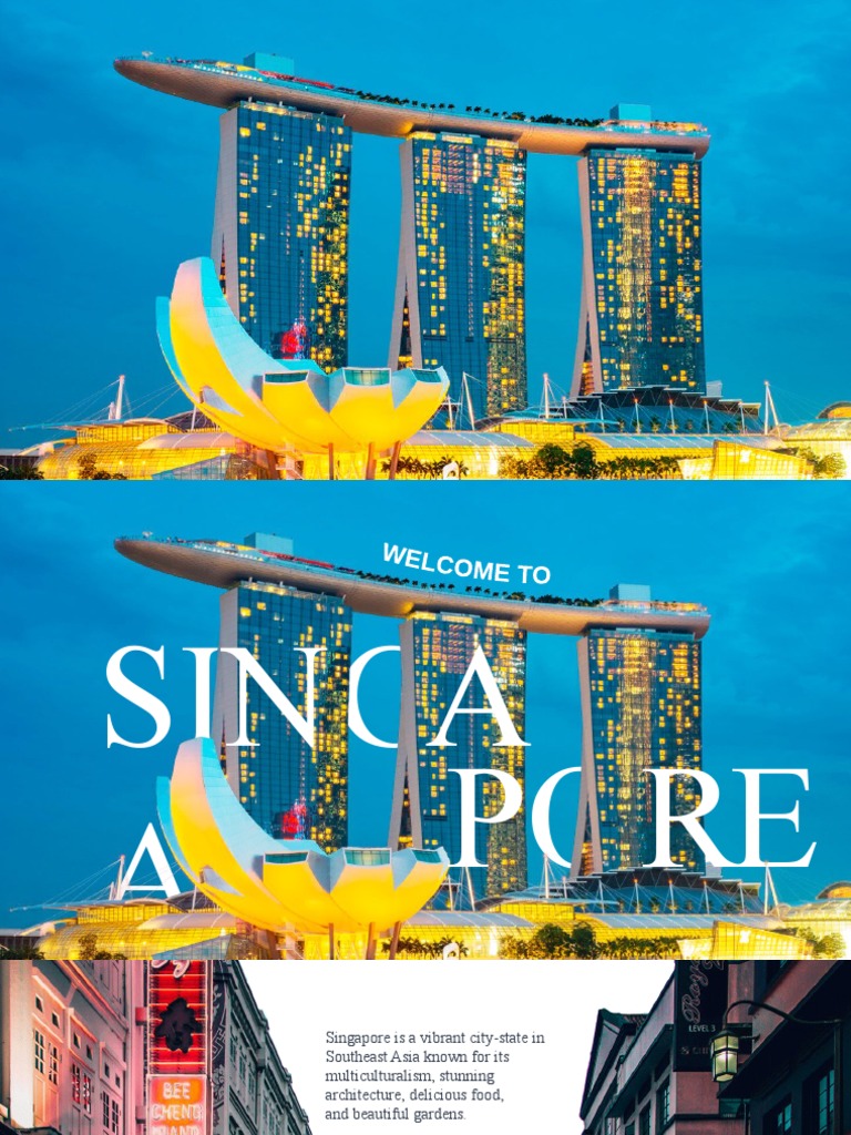 Singapore PowerPoint Morph Animation Template Yellow Variant | PDF | Travel