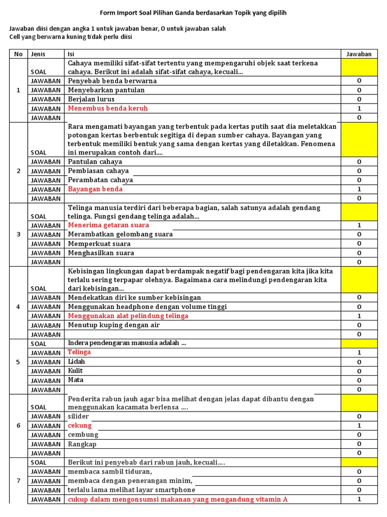Layout Kelas 5 Ipa | PDF