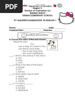 Grade 6 Examinee's Descriptive Questionnaire | PDF
