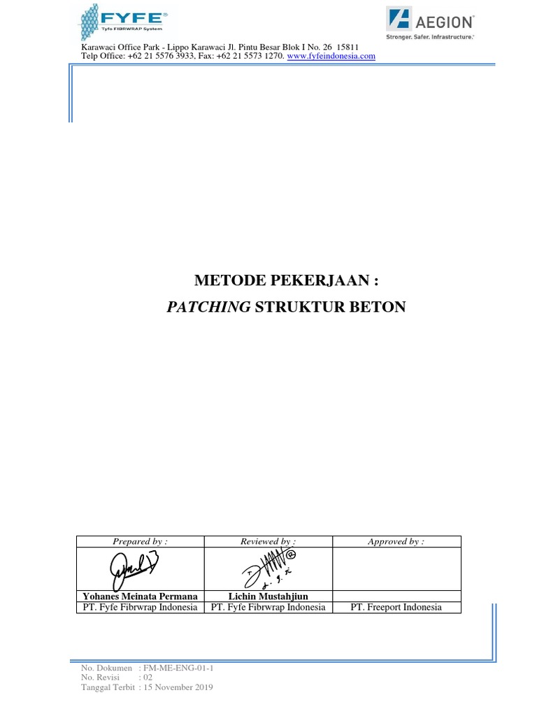 Metode Pelaksanaan Patching | PDF | Teknologi & Rekayasa