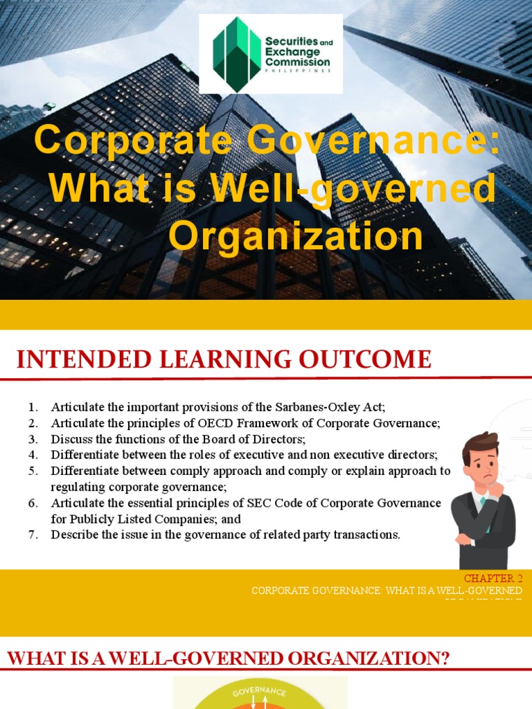 SEC Code of Corporate Governance | PDF | Corporate Governance ...