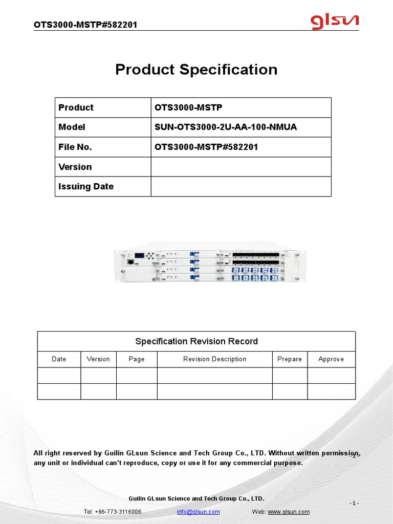 Ots3000 MSTP Optical Communication Integrated Platform 2u Chassis Data ...