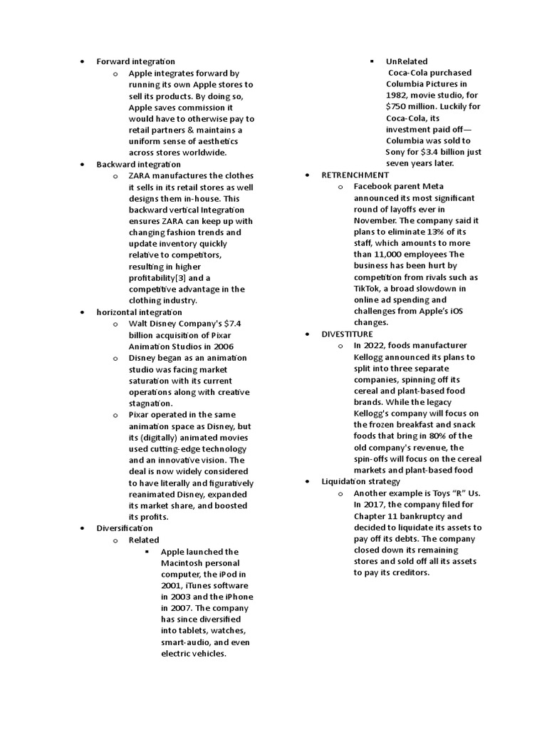 Forward Integration | PDF | Apple Inc. | The Walt Disney Company