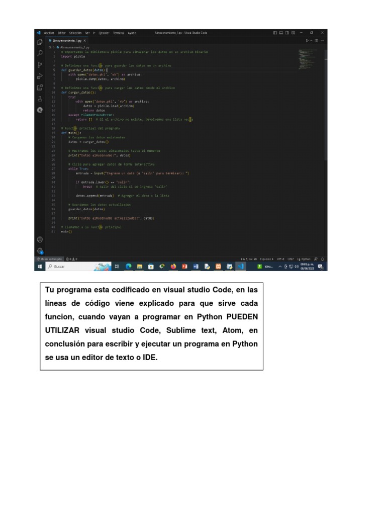 Explicacion Programapython | PDF | Archivo de computadora | Python ... Explicacion Programapython | PDF | Archivo de computadora | Python ...