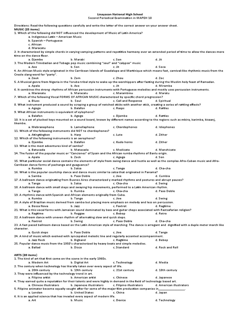 MAPEH 10 - 2nd Quarter Exam | PDF | Physical Fitness | Bulimia Nervosa