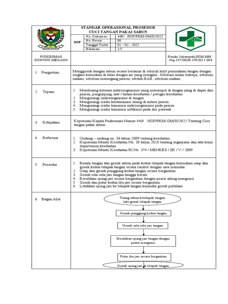 Sop Cuci Tangan Akreditasi | PDF | Kesehatan Holistik