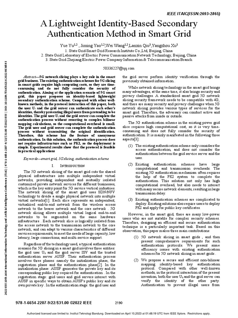 A Lightweight Identity-Based Secondary Authentication Method in Smart ...