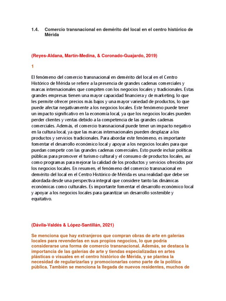 Comercio transnacional vs. local en Mérida | PDF | Comercio | Marketing