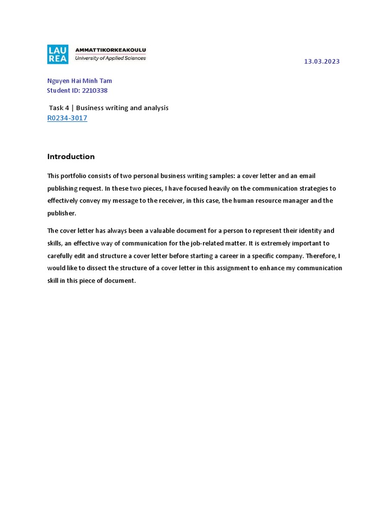 Business Writing Samples and Analysis | PDF | Marketing | Communication