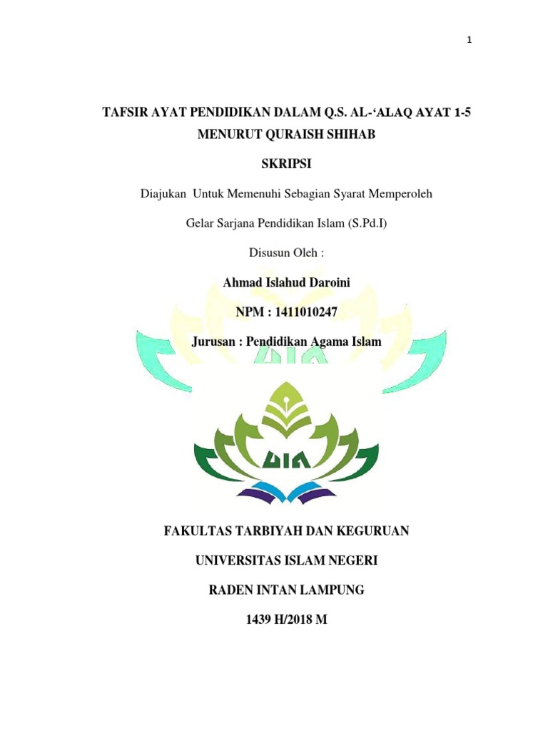 Tafsir Al-Alaq 1-5 | PDF