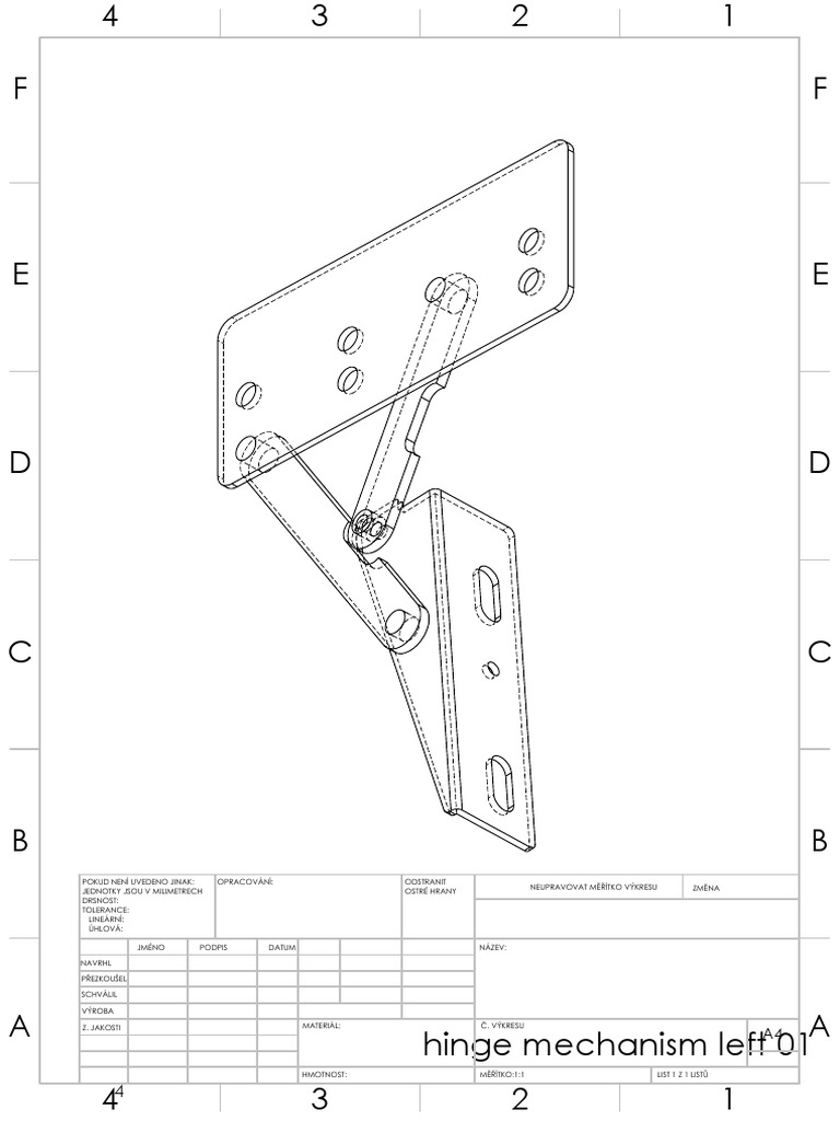 Hinge Mechanism Left 01 | PDF