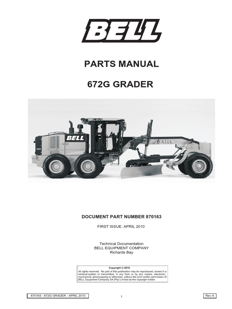 Bell 672G Grader | PDF | Axle | Engines