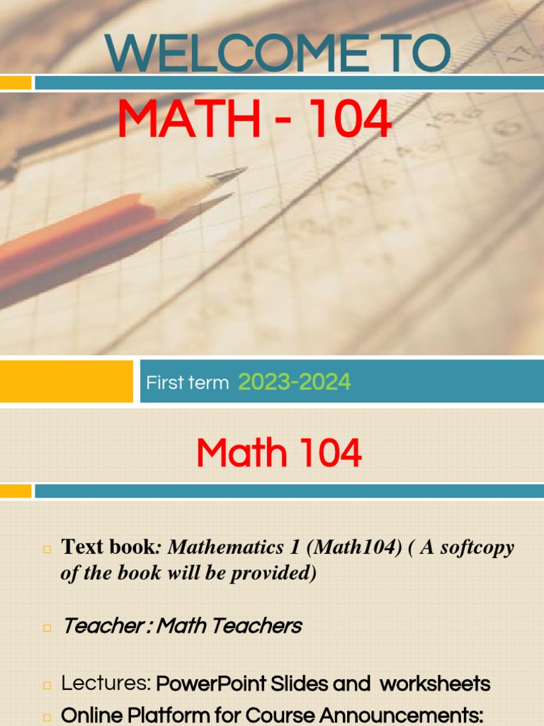 Math104 Introduction Pdf Mathematics Quiz