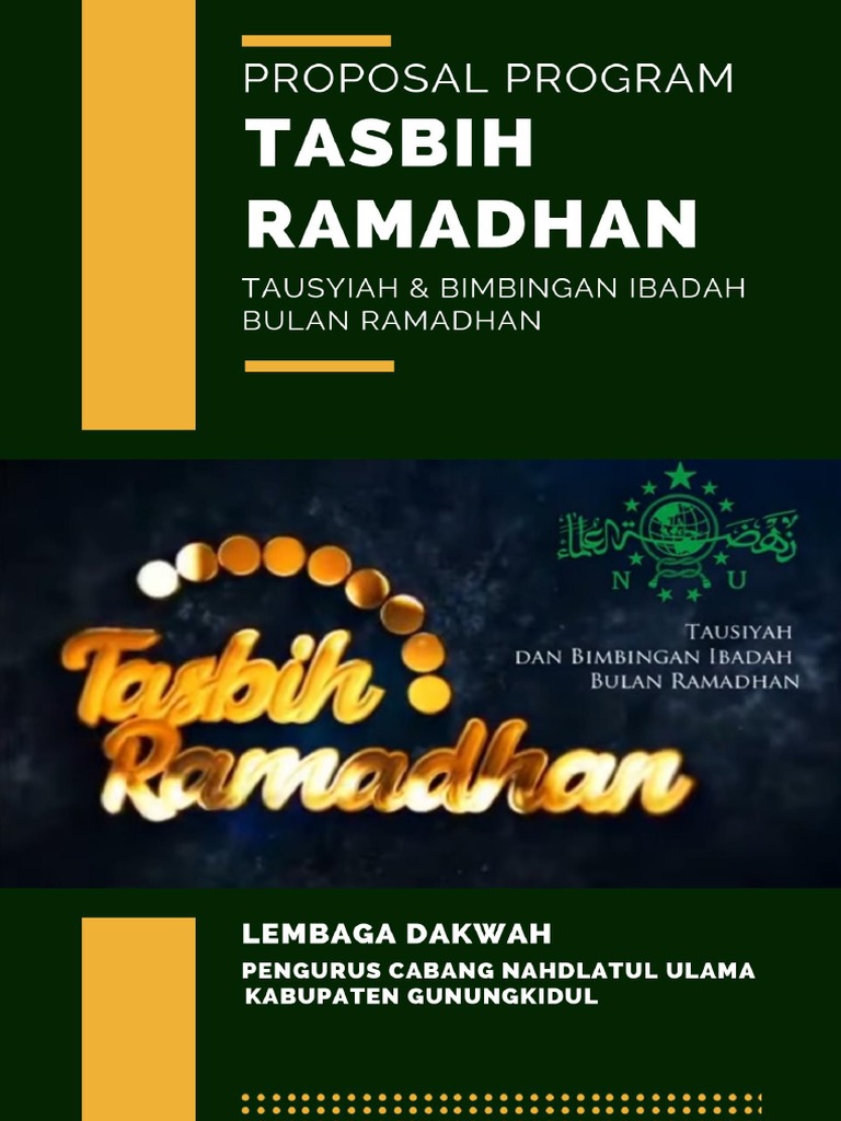 Proposal Tasbih Ramadhan 2024 | PDF