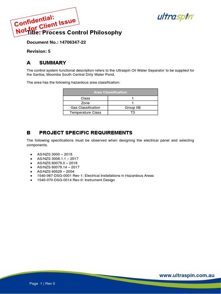 14706347-22 Process Control Philosophy - Rev5 - For RFQ | PDF | Pump ...