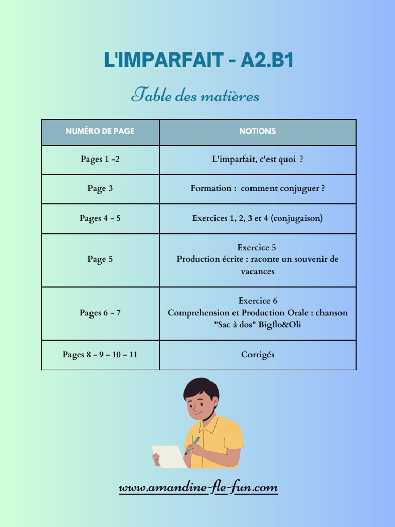 L'imparfait - Dossier Complet - A2.b1 | PDF | Verbe | Morphologie