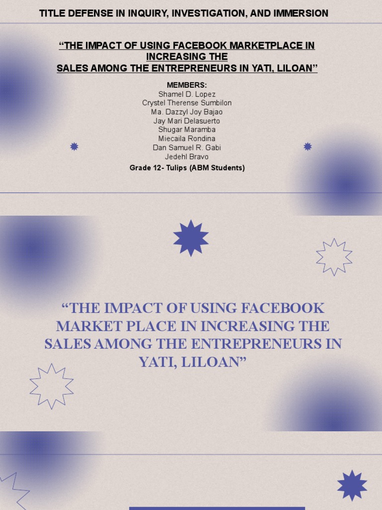 Abm Title Defense Ppt | PDF | Sampling (Statistics) | Facebook
