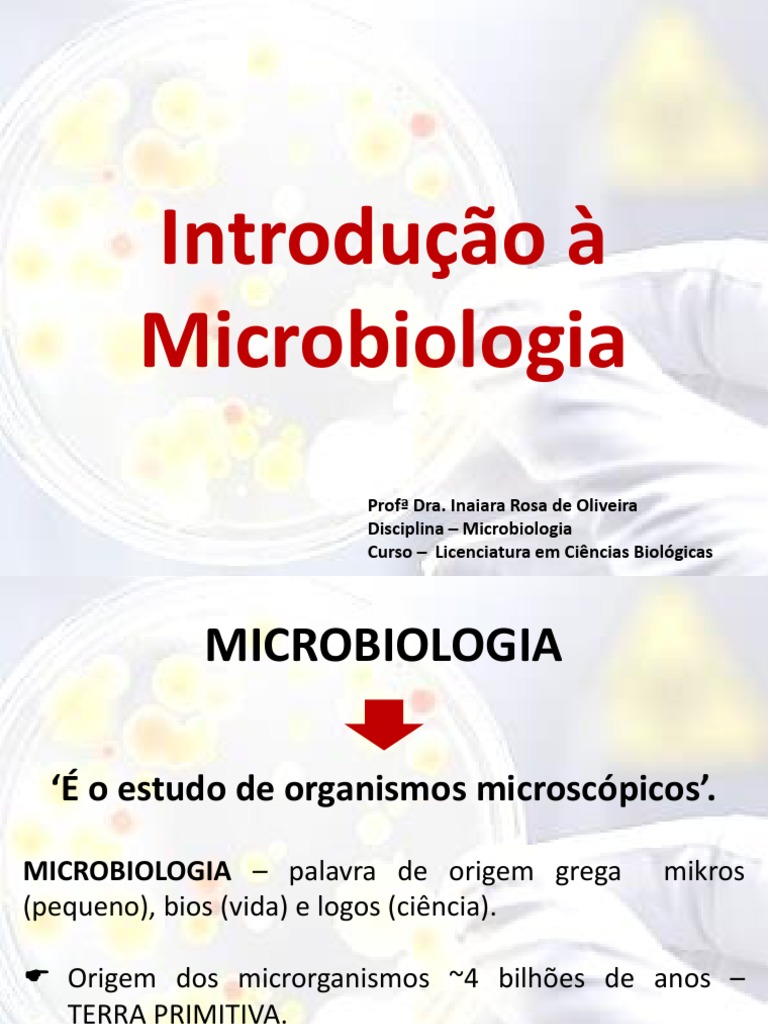 Introduo Microbiologia | Download grátis PDF | Microbiologia | Microrganismo