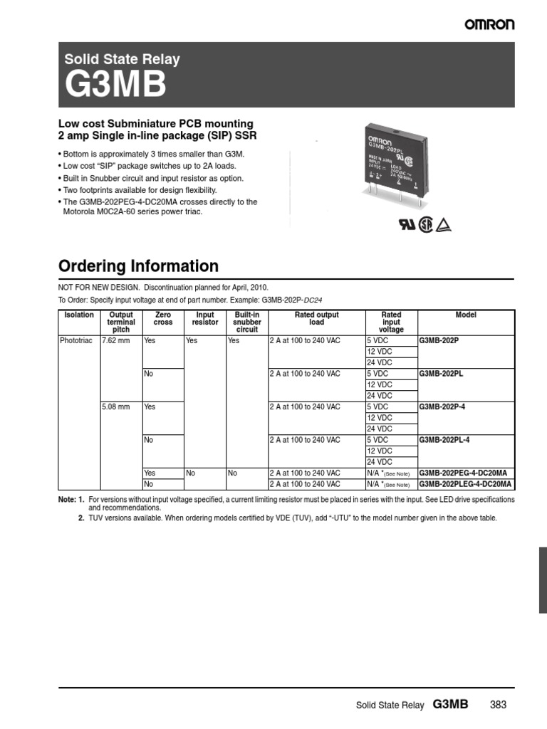 Datasheet SSR | Download Free PDF | Indemnity | Relay