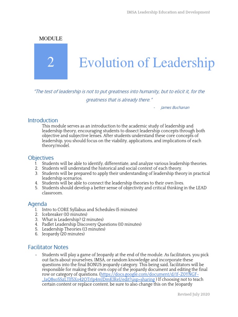 Evolution of Leadership Pt.1 | PDF | Leadership | Theory