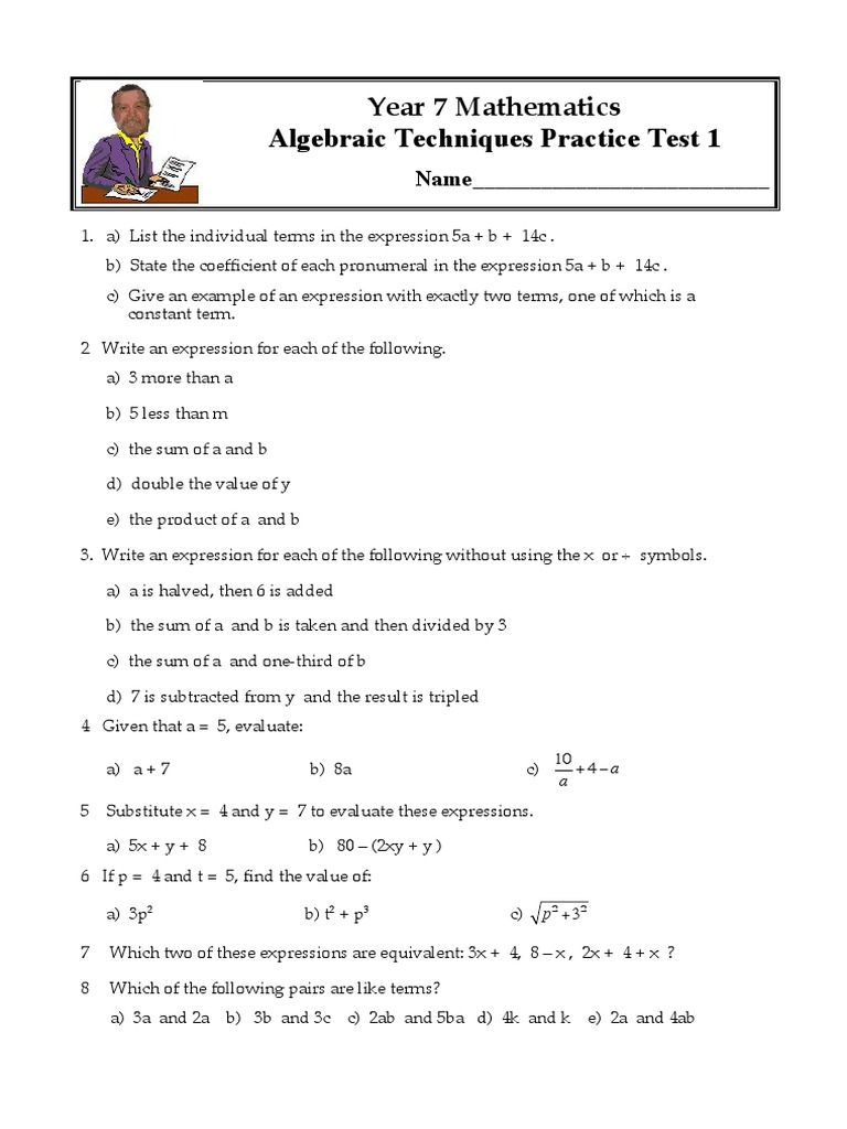 Algebraic Techniques | Download Free PDF | Mathematics | Algebra
